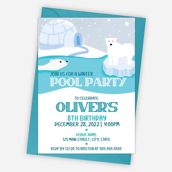 Winter Pool Party - Etsy