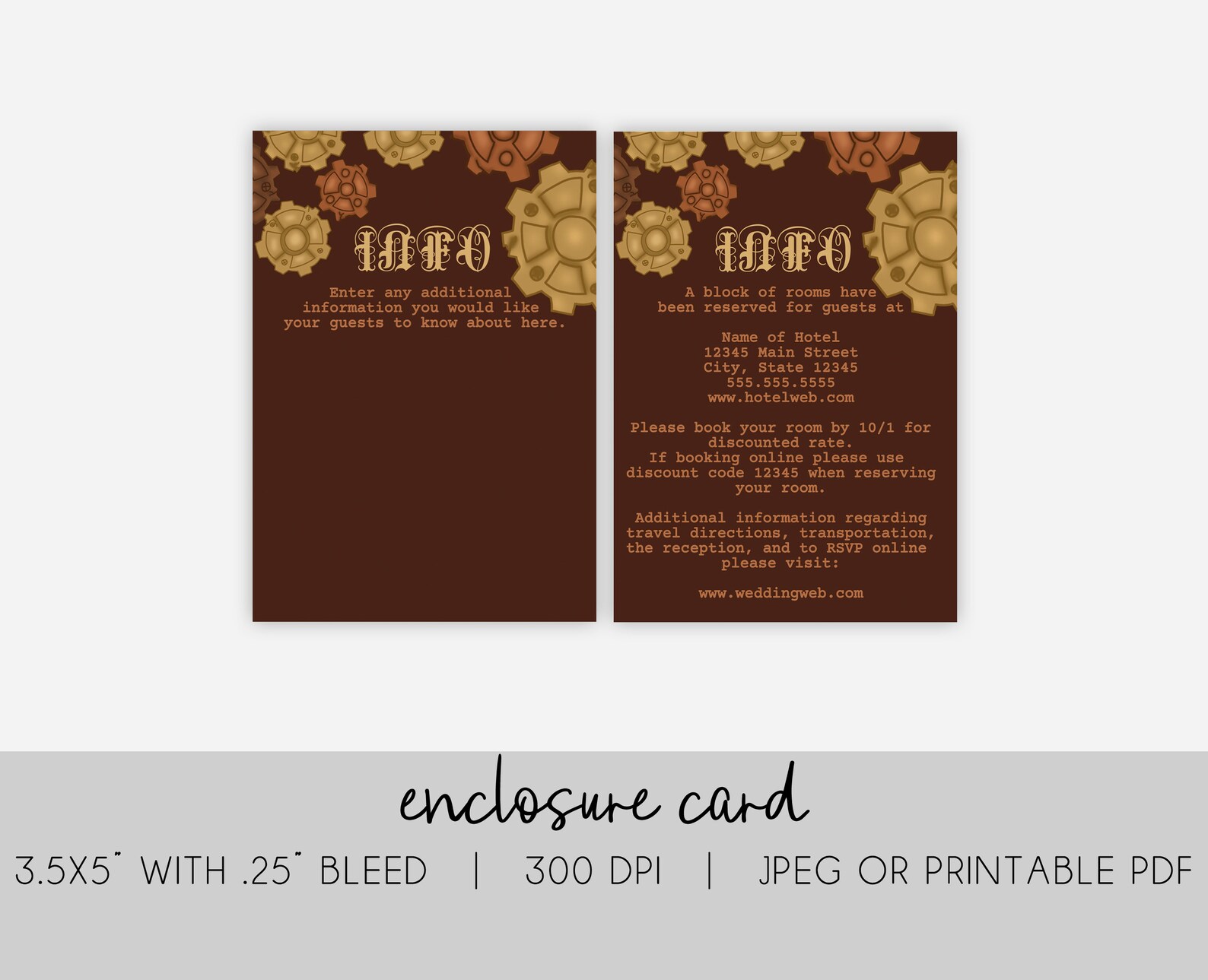 Steampunk Wedding Invitation Suite Editable Invitation Corjl - Etsy