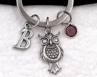 Owl keychain | Etsy