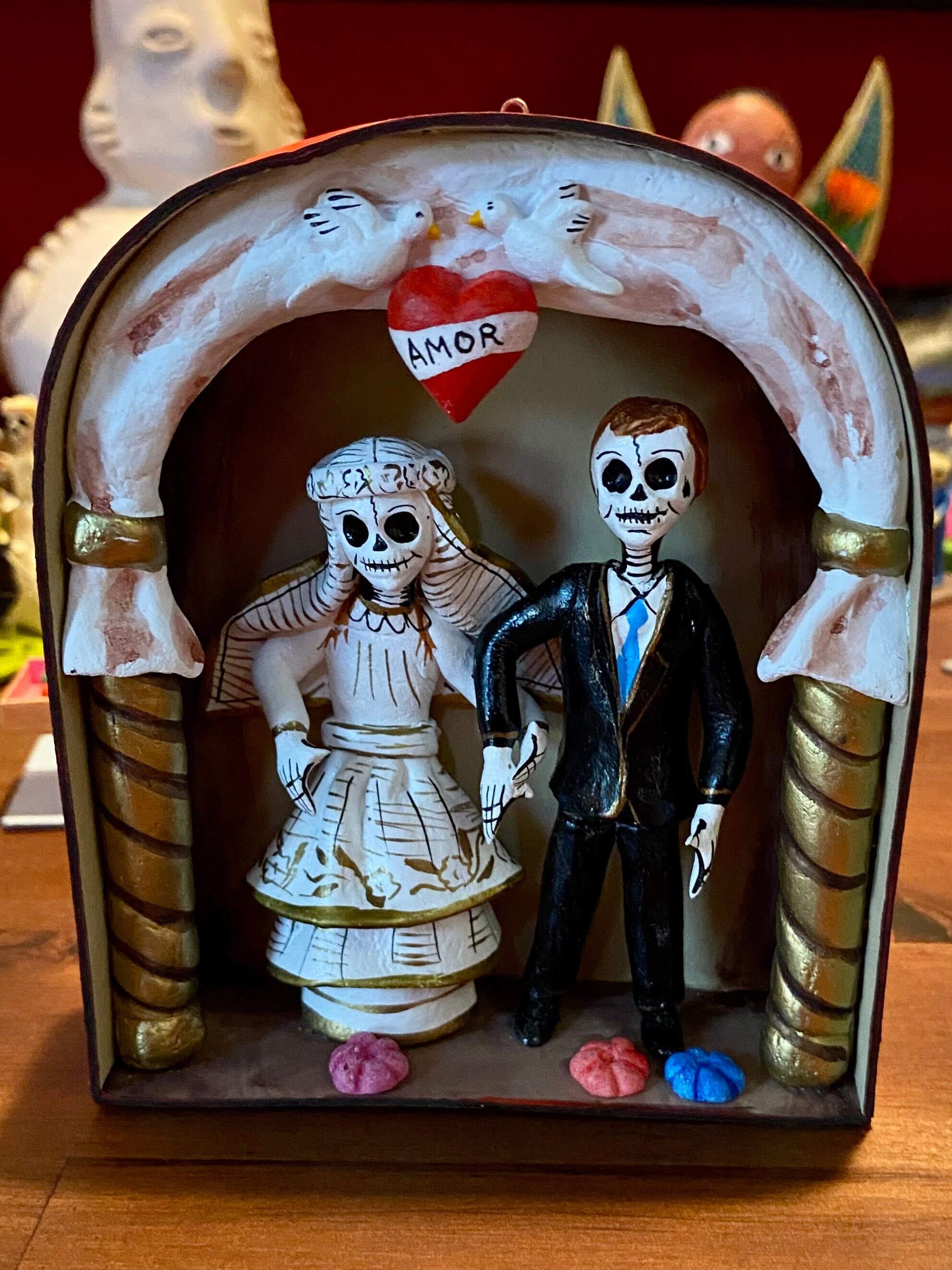 Skeleton Married Couple Large Arch Retablo /DOD Peruvian - Etsy