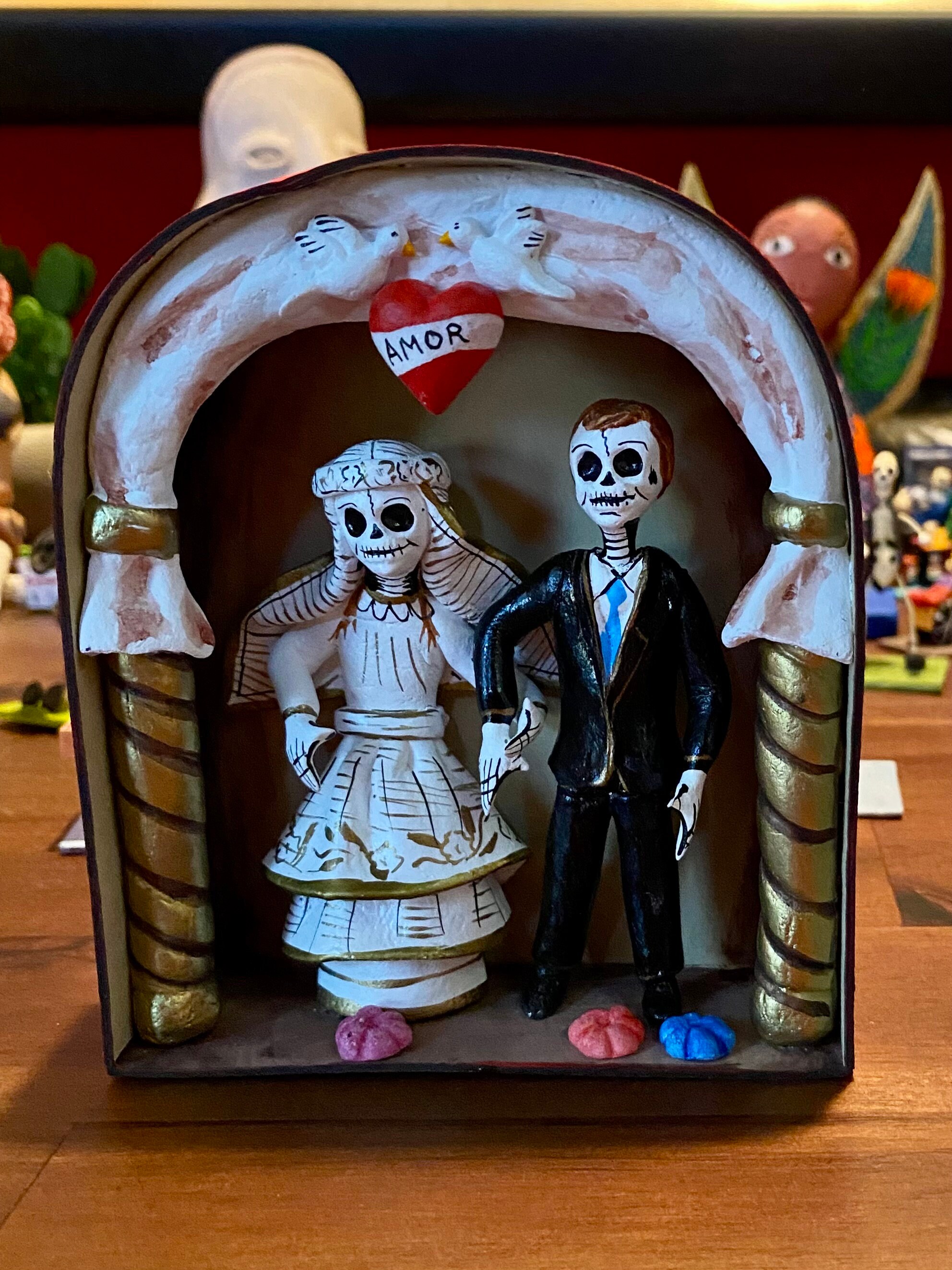 Skeleton Married Couple Large Arch Retablo /DOD Peruvian - Etsy