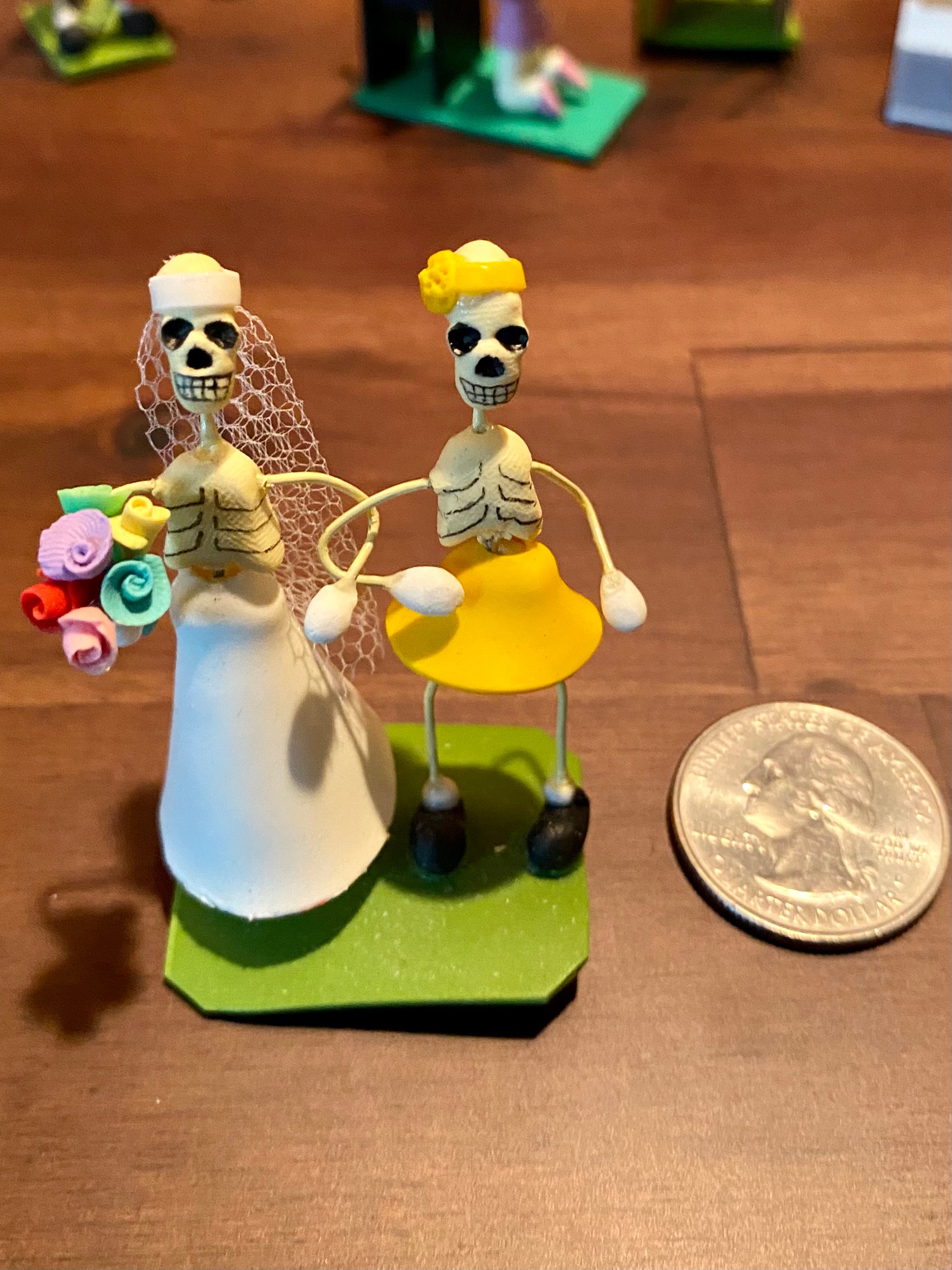 Day of the Dead Clay Mini Figurine Dia De Los Muertos - Etsy