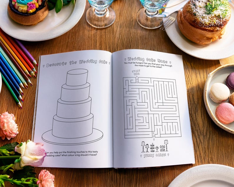 Wedding Activity Book for Kids: Reception Games & Puzzles (digital ...