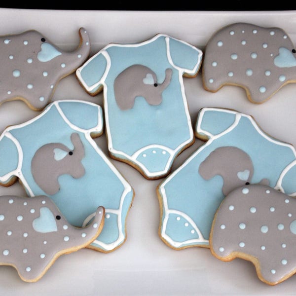 Elephant Baby Shower Cookies - Etsy