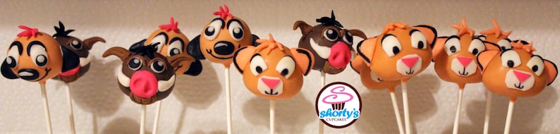 Baby Simba, Timon & Pumbaa Themed Gourmet Cake Pops - Etsy