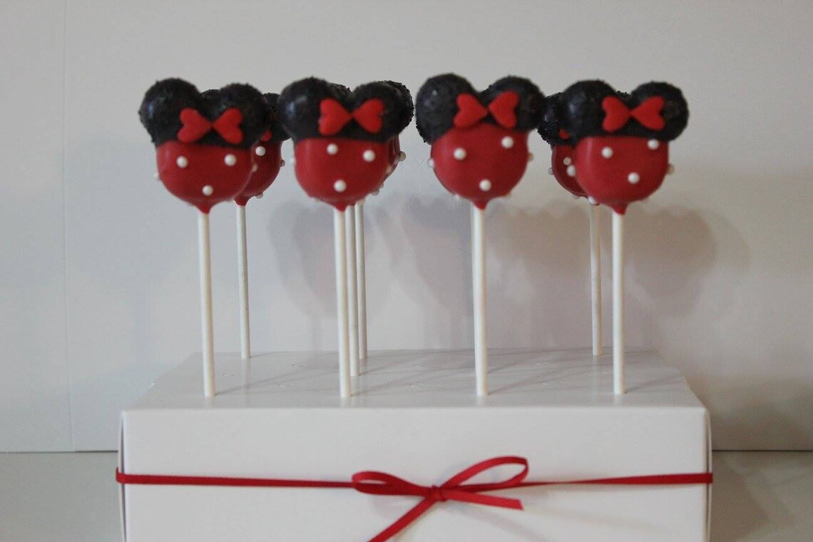 Minnie Mouse Red Gourmet Cake Pops - Etsy