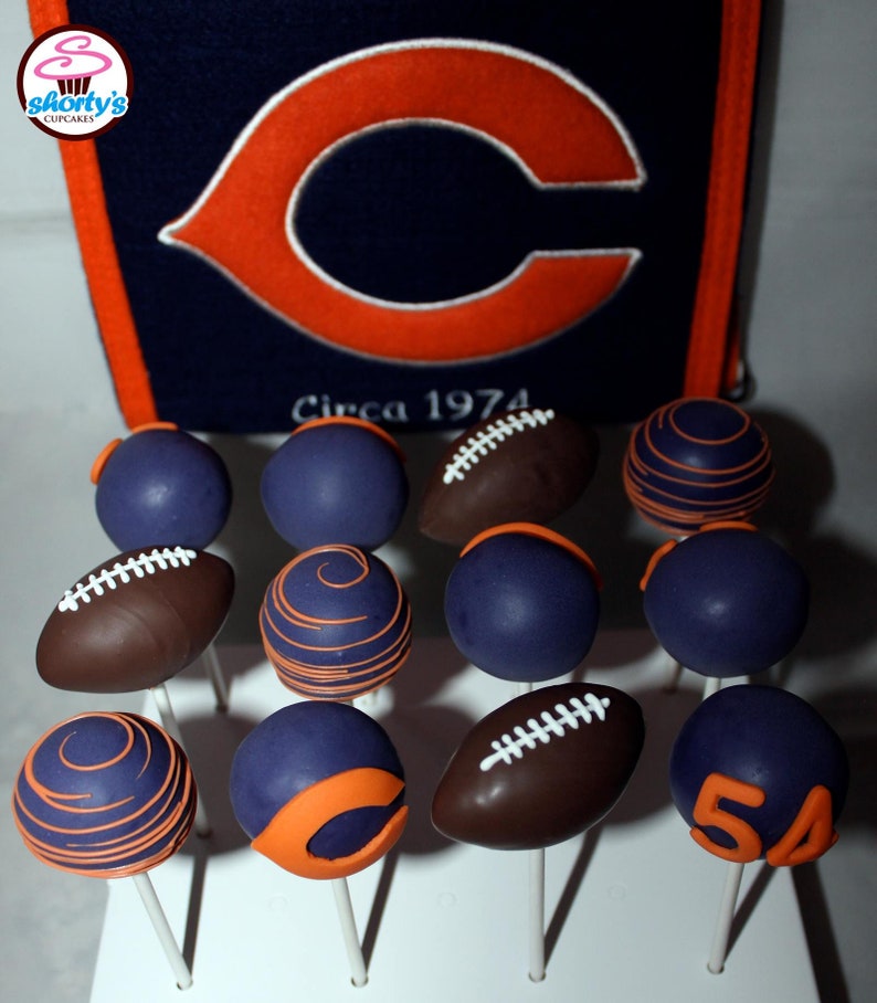 Chicago Bears Football Themed Gourmet Cake Pops - Etsy