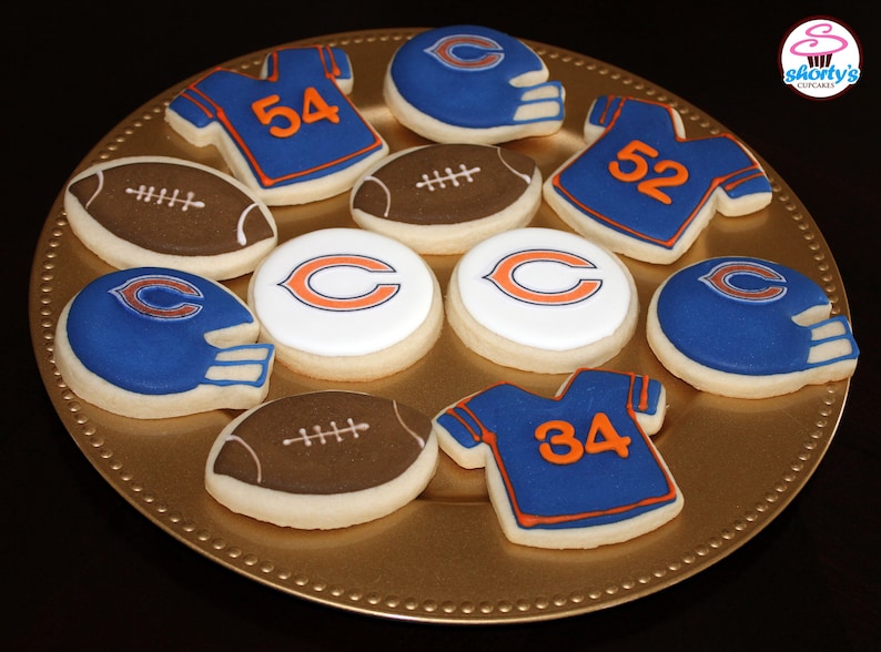 Chicago Bears Theme Sugar Cookies - Etsy