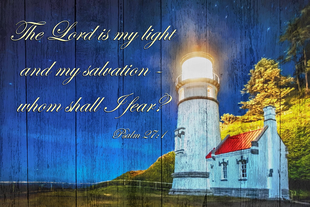 Psalm 27:1 Scripture Wall Art Picture Lighthouse Ocean Sea | Etsy
