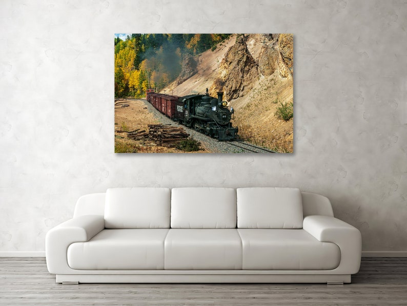 Large Wall Art Vintage Steam Train Rio Grande Southern RGS | Etsy