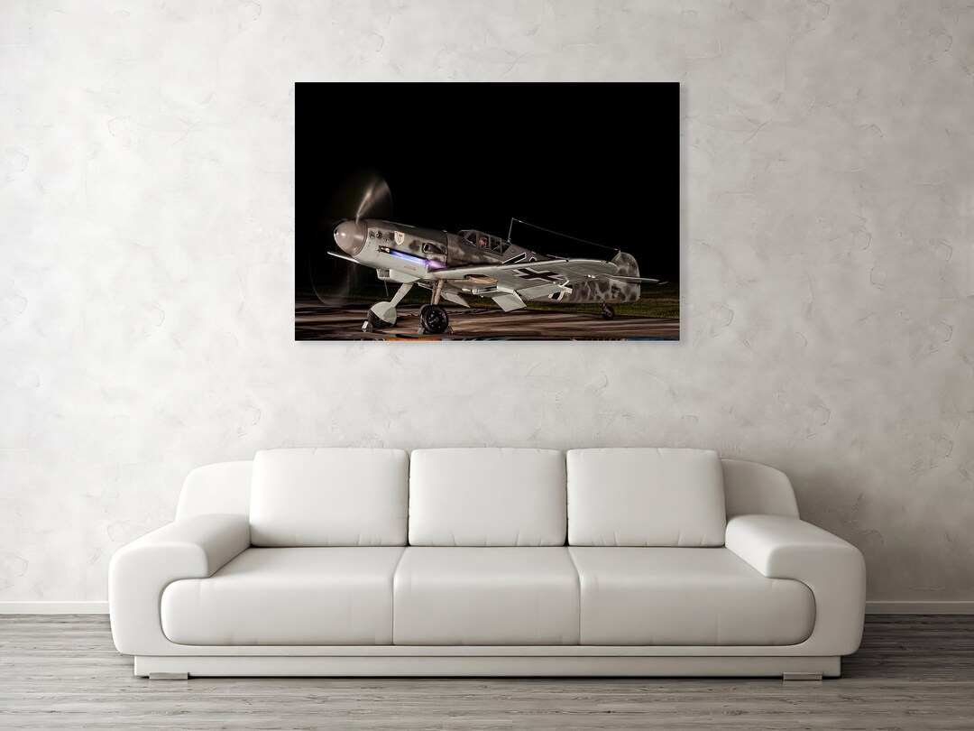 Large Wall Art "full Throttle Up" Messerschmitt Bf 109 G-4 German WWII ...
