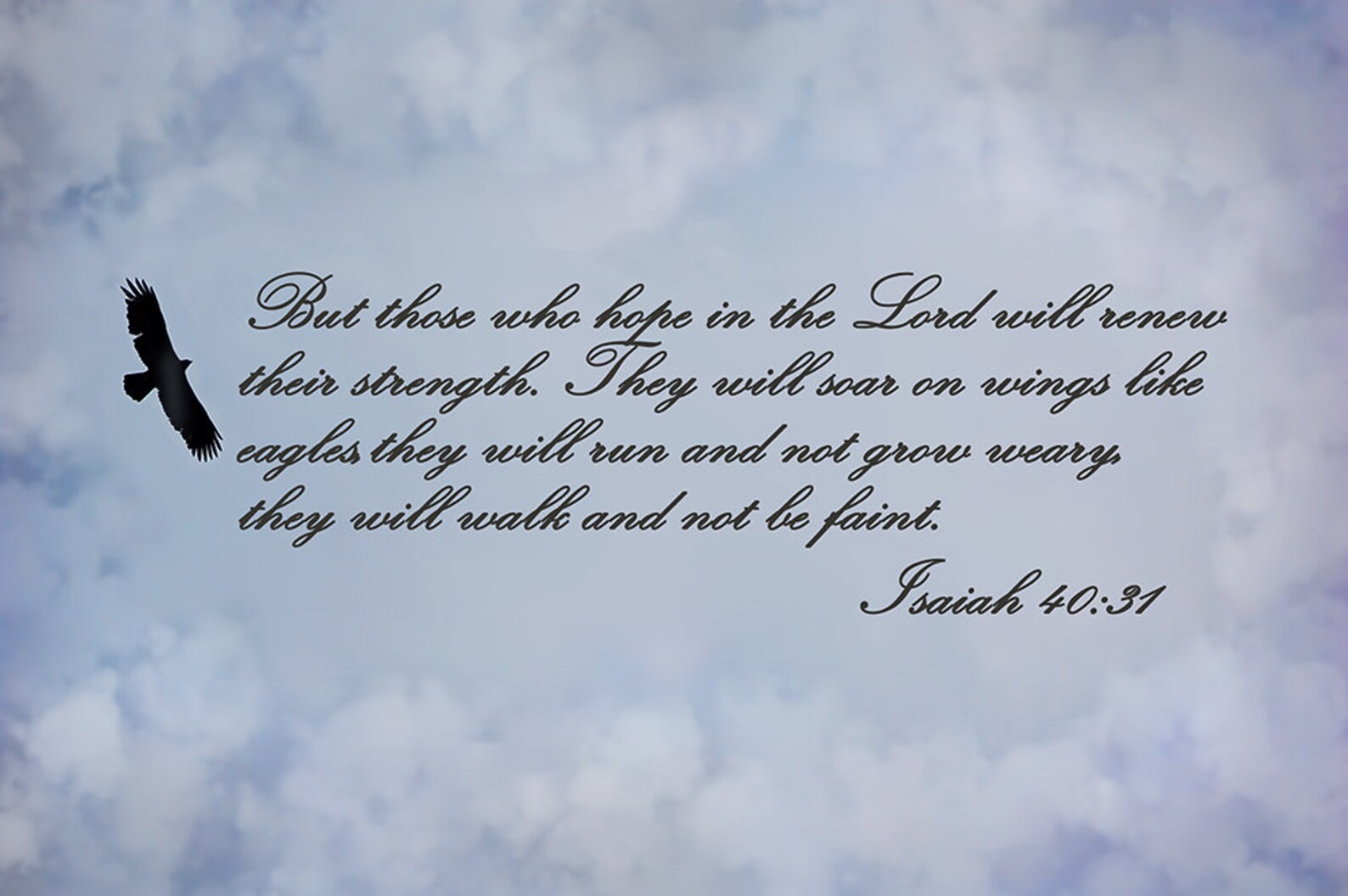 Isaiah 40:31 Inspirational Bible Verse Christian Scripture Large Wall ...
