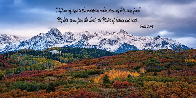 Large Wall Fine Art Psalm 121:1-2 Scripture Wall Art Picture - Etsy