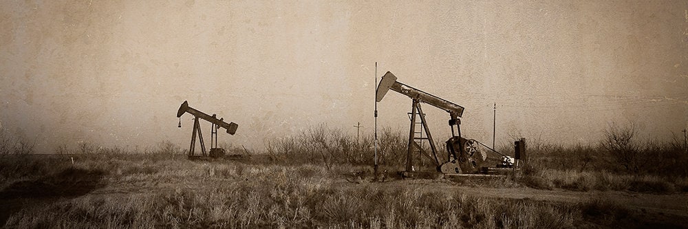 Large Wall Art "texas Tea" Oil Pump Field Snyder West Texas Vintage ...