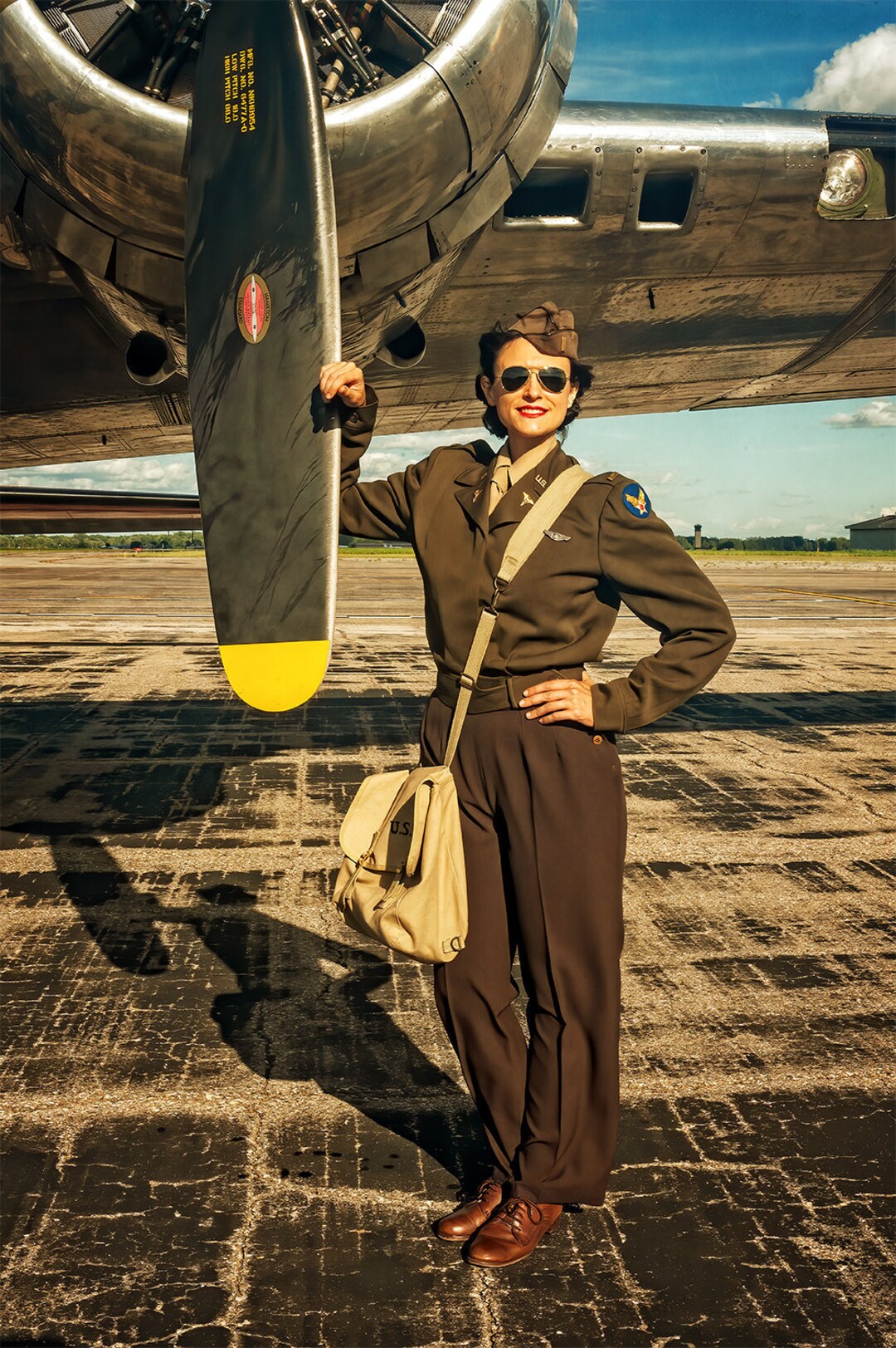 Large Wall Art a Dressed Waac B-25 Mitchell WWII - Etsy