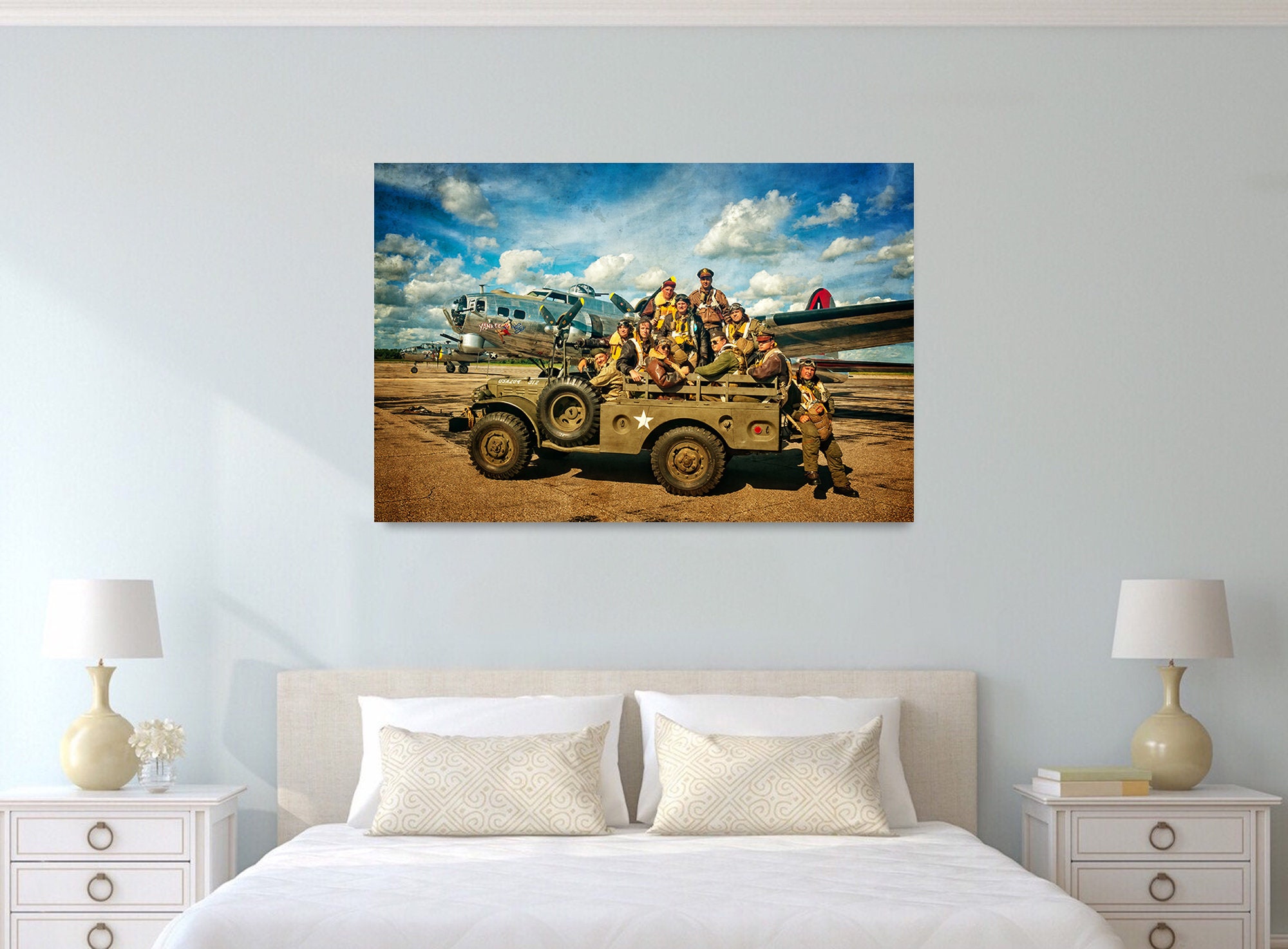 Large Wall Art B-17 Crew Boeing B17G Flying Fortress WWII - Etsy