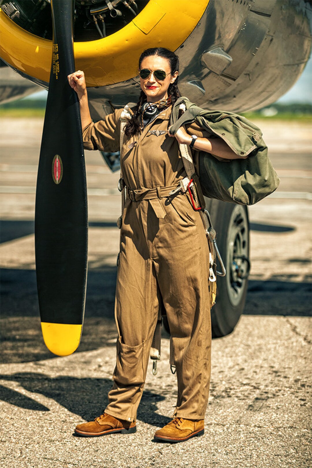 Large Wall Art WAAC B-25 Mitchell WWII Army Bomber WAAC Female - Etsy