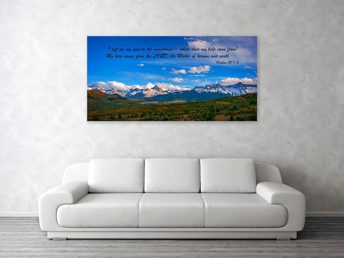 Large Wall Fine Art Psalm 121:1-2 Scripture Wall Art Picture - Etsy