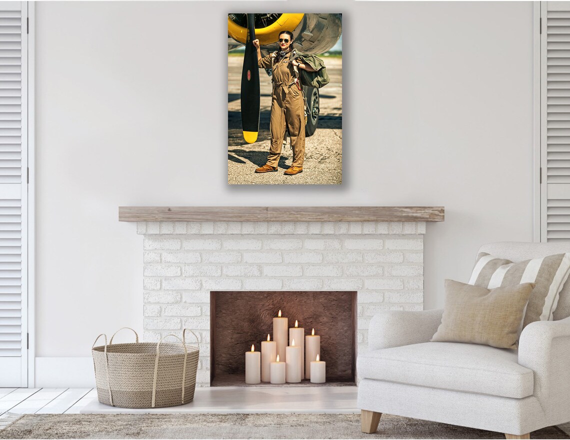 Large Wall Art WAAC B-25 Mitchell WWII Army Bomber WAAC Female - Etsy