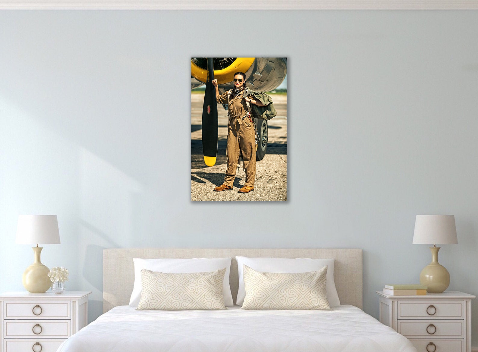 Large Wall Art WAAC B-25 Mitchell WWII Army Bomber WAAC Female - Etsy