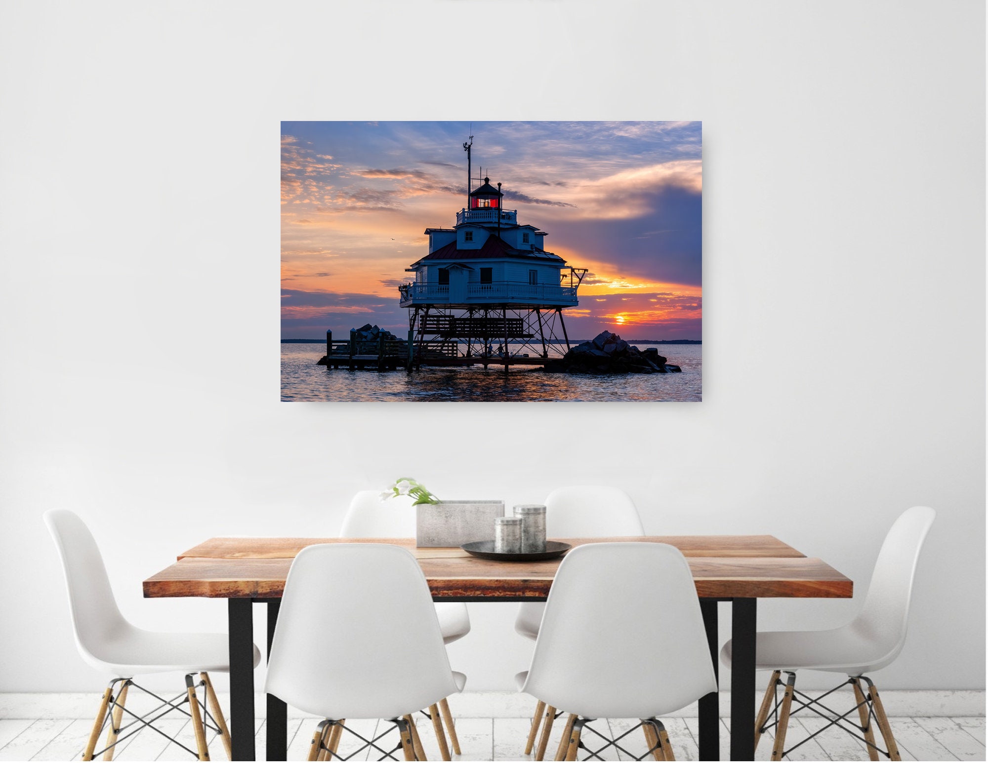 Large Wall Art- "thomas Point Lighthouse" Chesapeake Bay Maryland ...