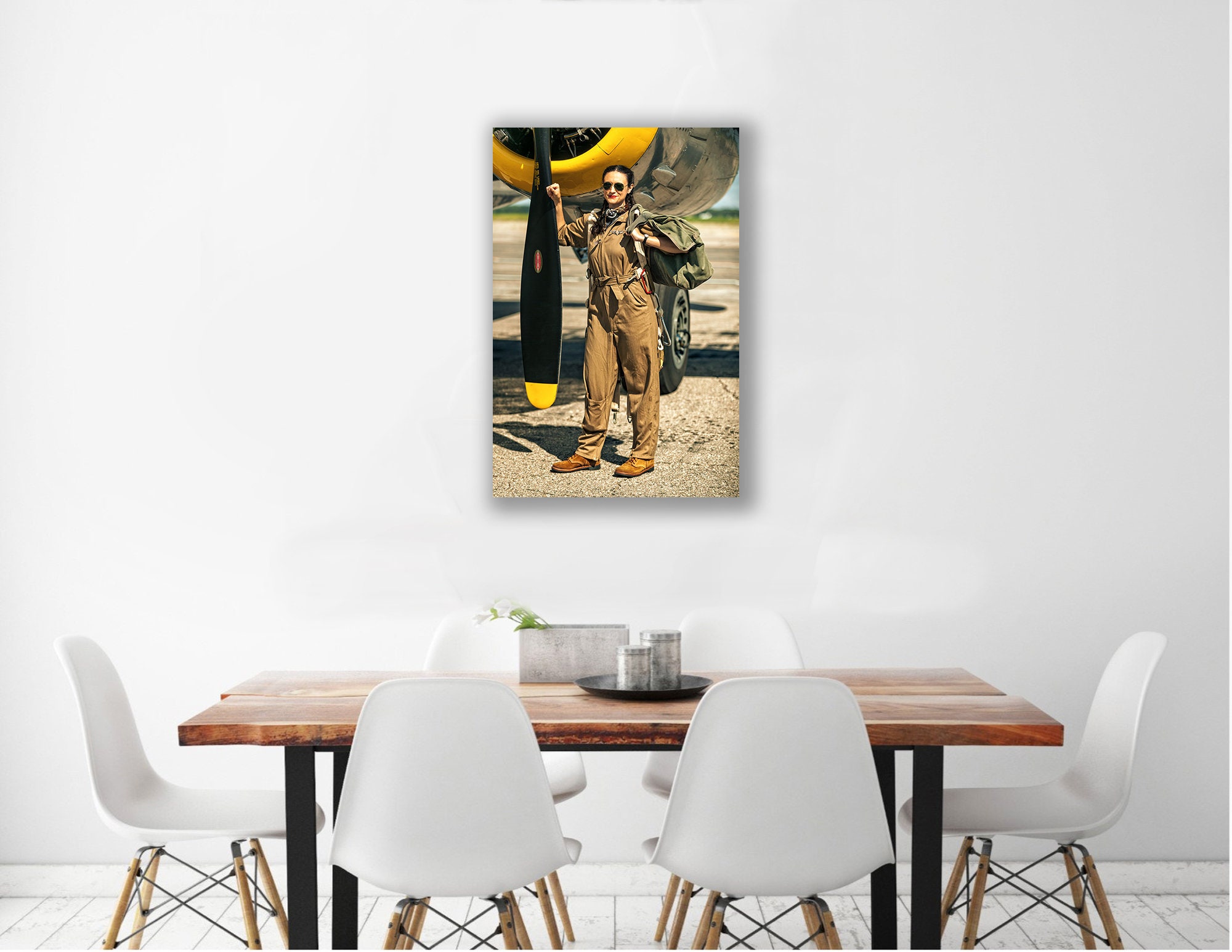 Large Wall Art WAAC B-25 Mitchell WWII Army Bomber WAAC Female - Etsy
