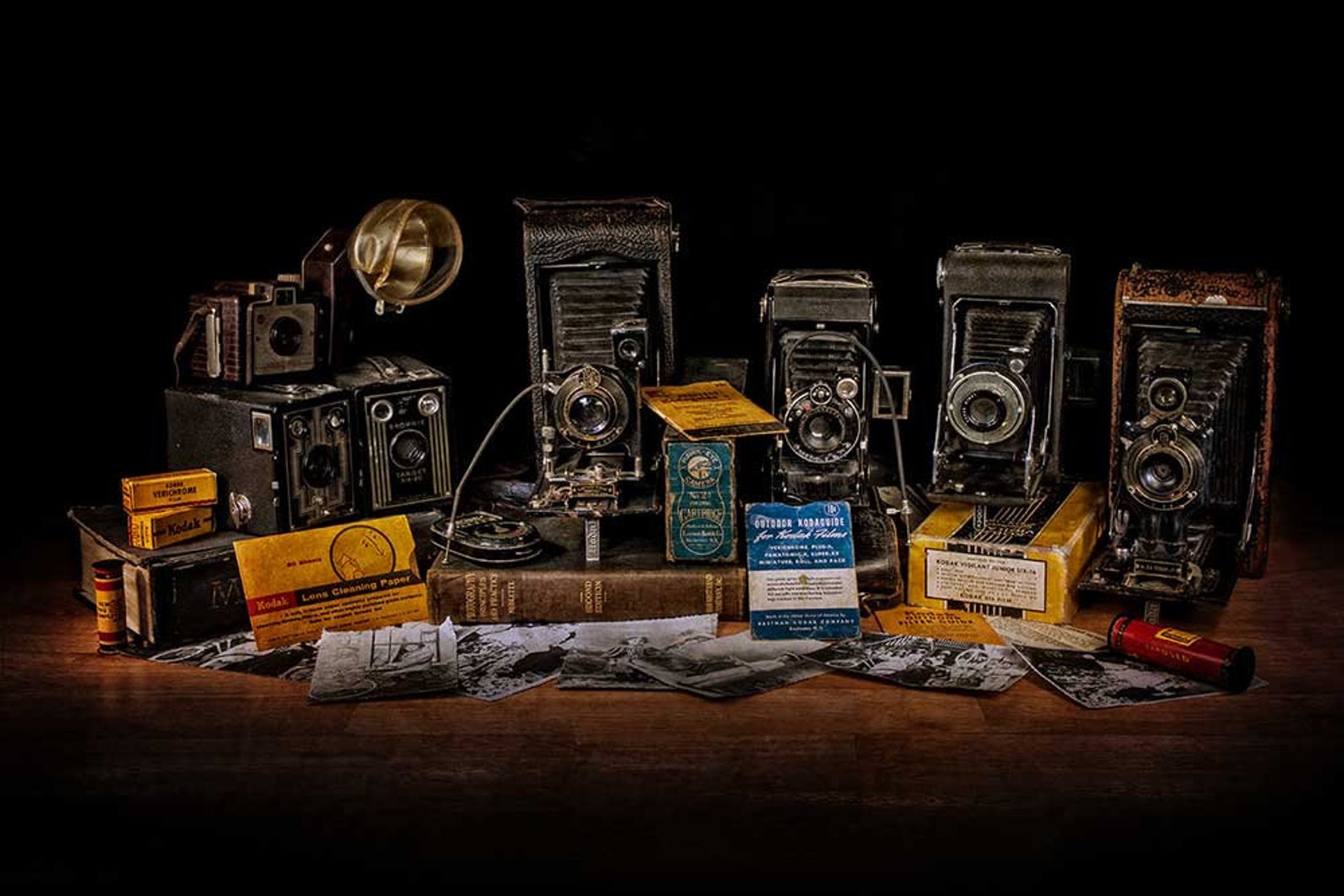 Large Wall Art "memory Machines" Vintage Antique Kodak Folding Bellows ...