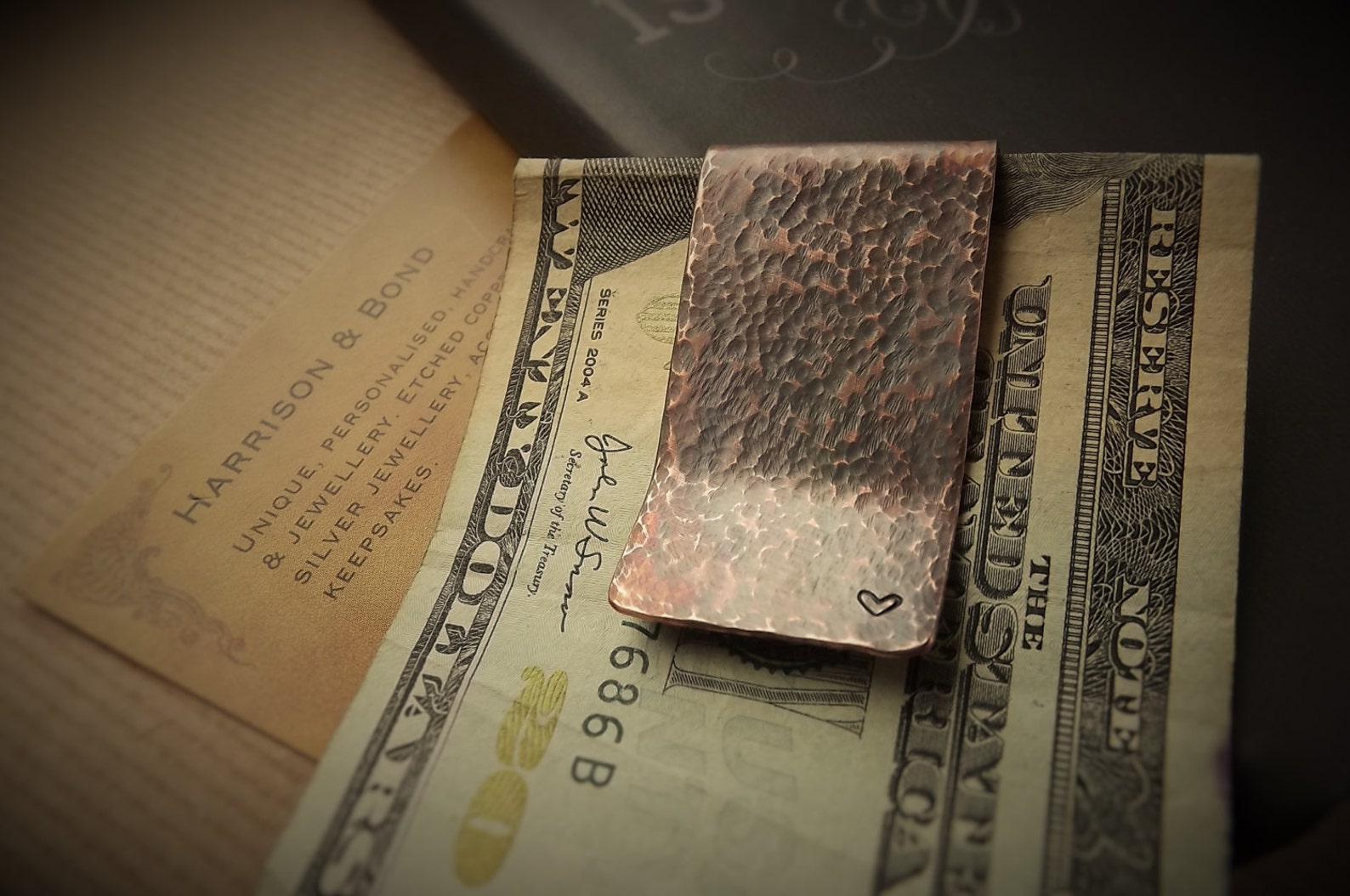 Copper Money Clip Textured Money Clip Rustic Money Clip | Etsy