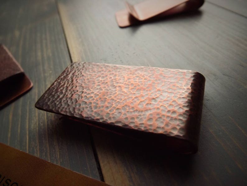 Copper Money Clip Textured Money Clip Rustic Money Clip | Etsy