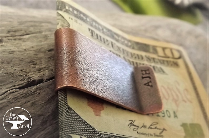 Copper money Clip, Textured Money Clip, Heavyweight Money Clip, Raw ...