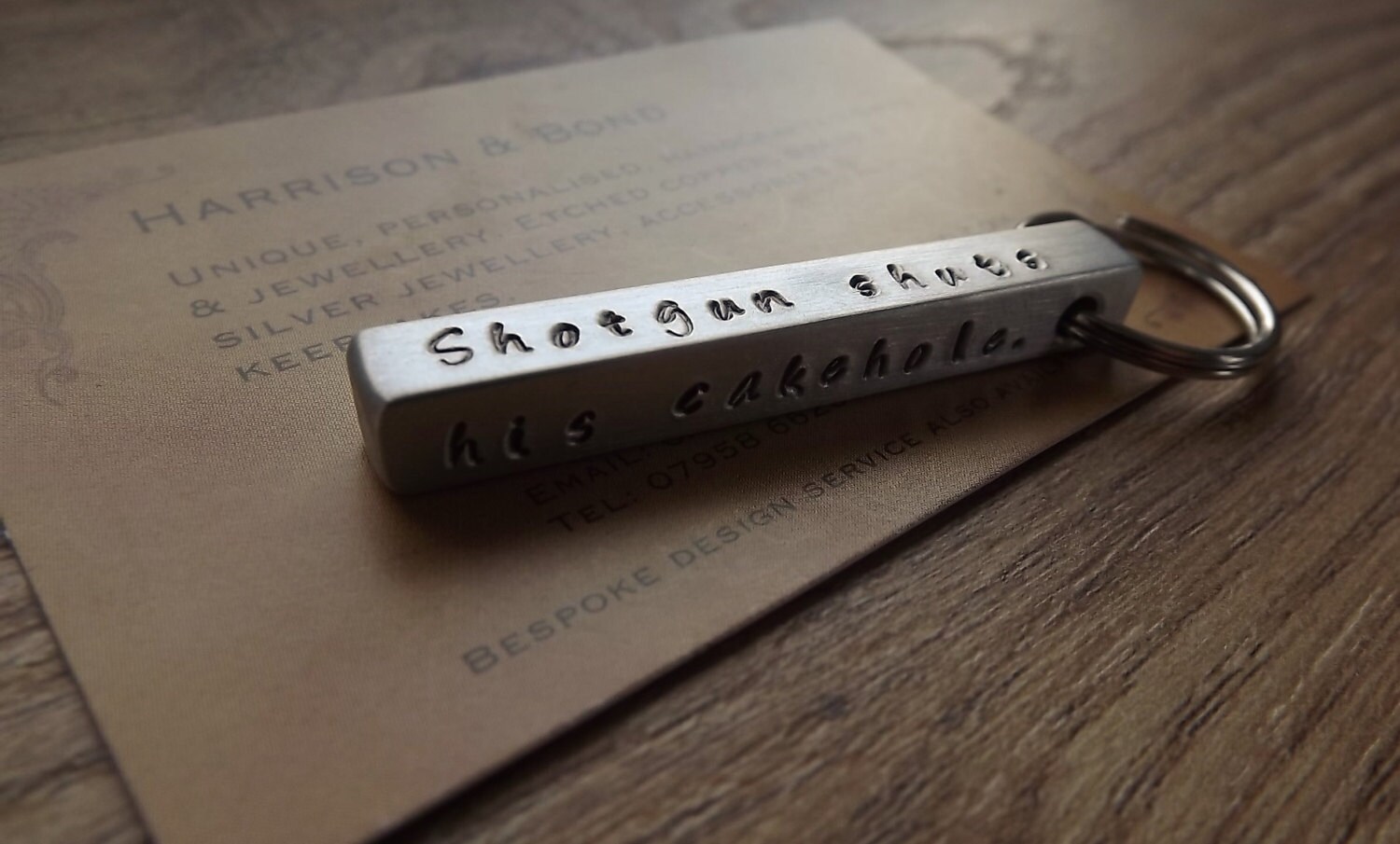 Personalised Keyring, Bar Keyring, Custom Keyring, Bar Key Fob, Stamped ...