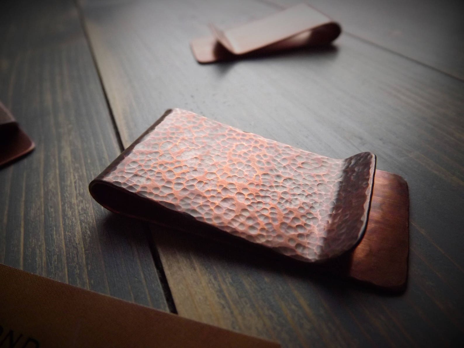 Copper Money Clip, Textured Money Clip, Rustic Money Clip, Distressed ...