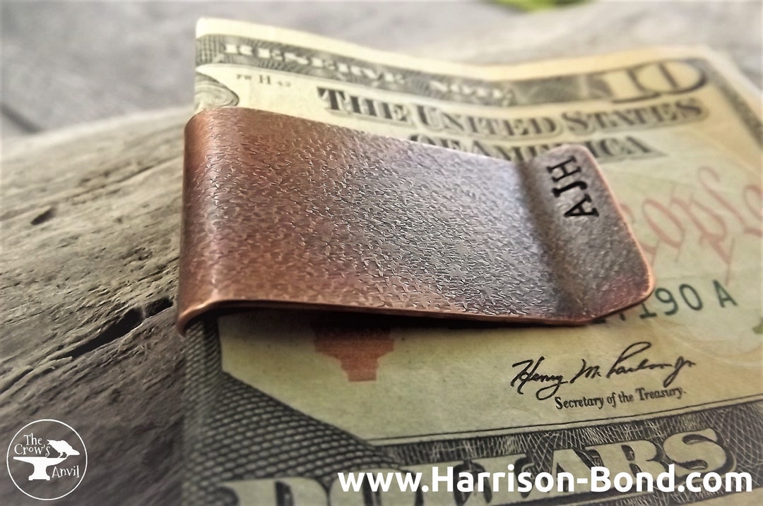 Copper money Clip, Textured Money Clip, Heavyweight Money Clip, Raw ...