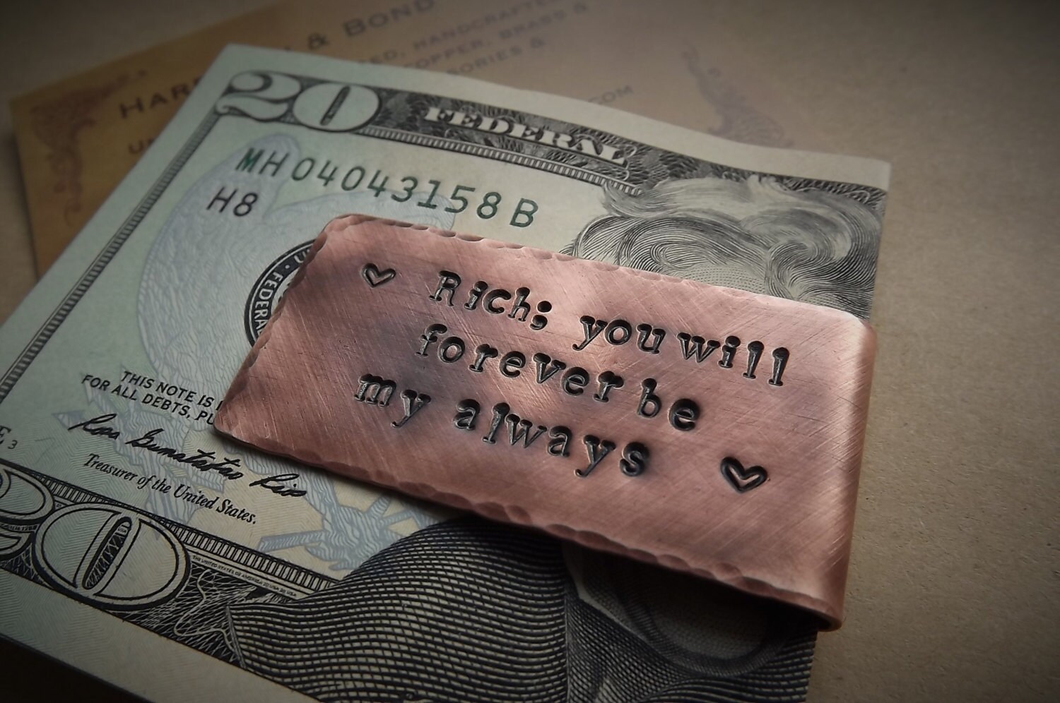 Infinity Money Clip Infinity Copper Money Clip Personalised - Etsy Denmark