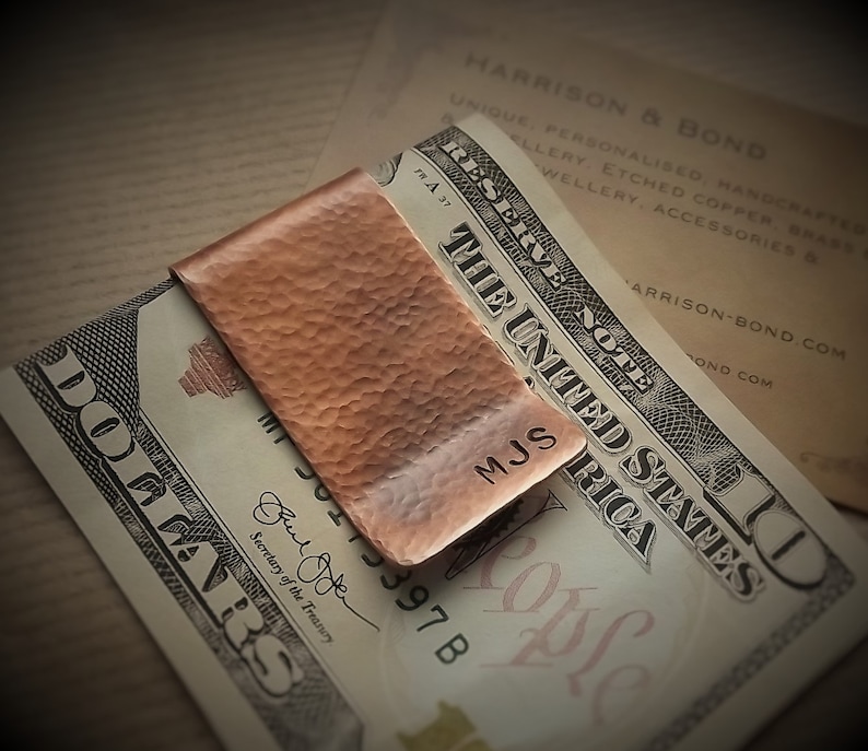 Copper Money Clip Textured Money Clip Rustic Money Clip | Etsy