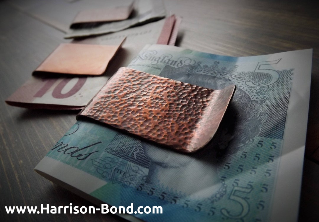 Copper Money Clip, Textured Money Clip, Rustic Money Clip, Distressed ...