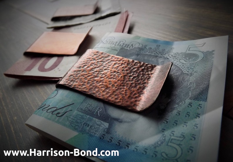 Copper Money Clip Textured Money Clip Rustic Money Clip | Etsy