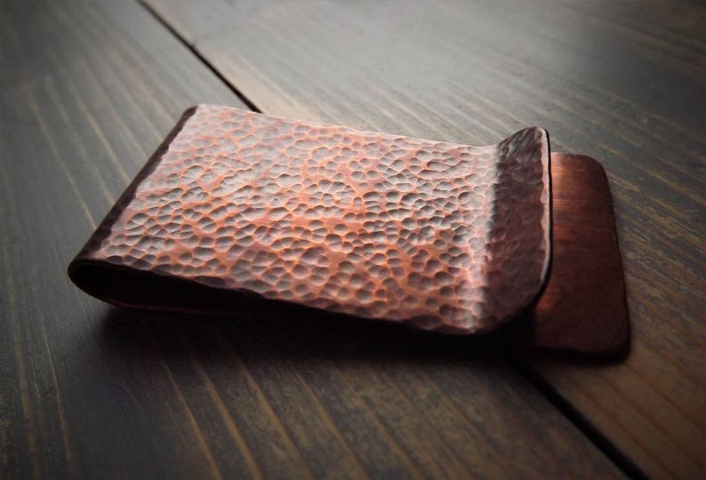 Copper Money Clip Textured Money Clip Rustic Money Clip | Etsy