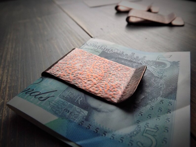 Copper Money Clip Textured Money Clip Rustic Money Clip | Etsy