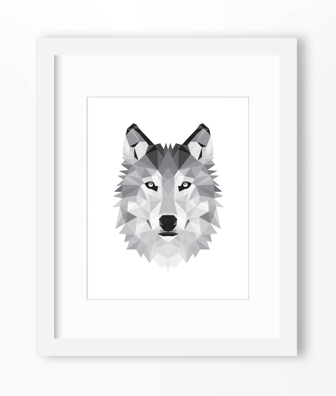 Wolf Print, Wolf Art, Wolf Wall Art, Geometric Wolf Print, Wolf Print ...