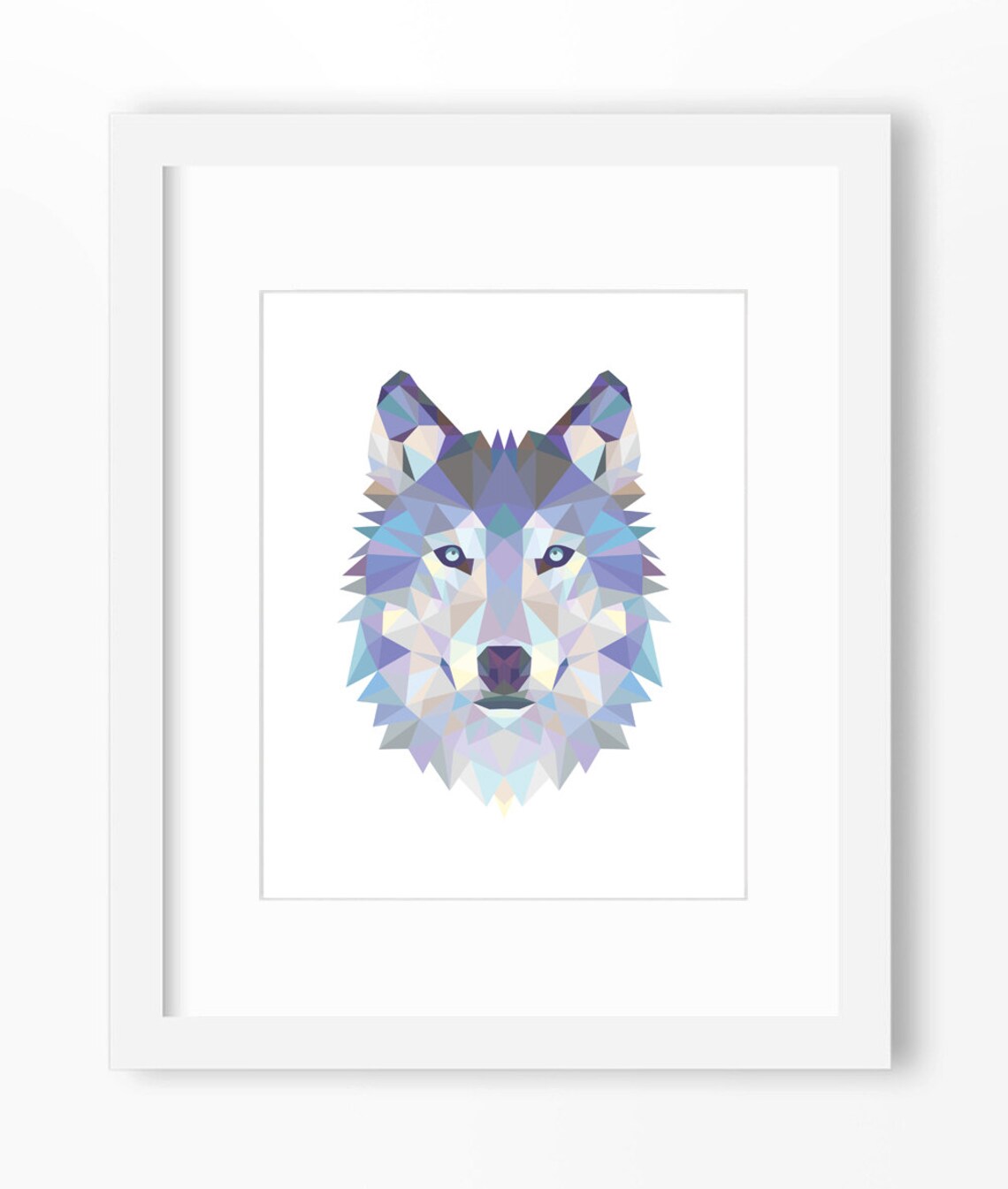 Wolf Print Wolf Art Wolf Wall Art Geometric Wolf Print - Etsy
