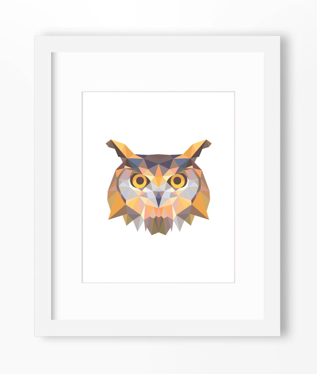 Owl Print, Owl Art, Owl Wall Art, Geometric Owl Print, Owl Wall Print ...