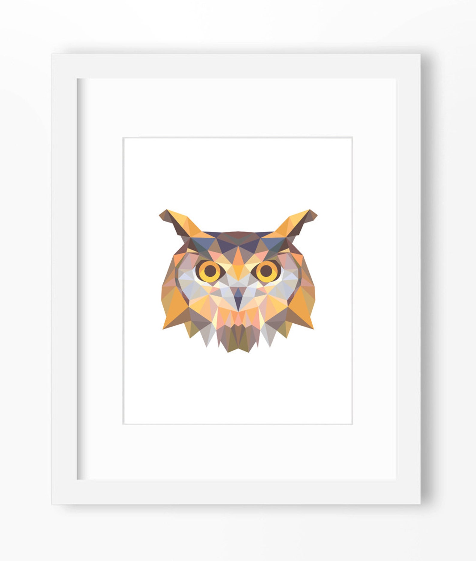Owl Print, Owl Art, Owl Wall Art, Geometric Owl Print, Owl Wall Print ...