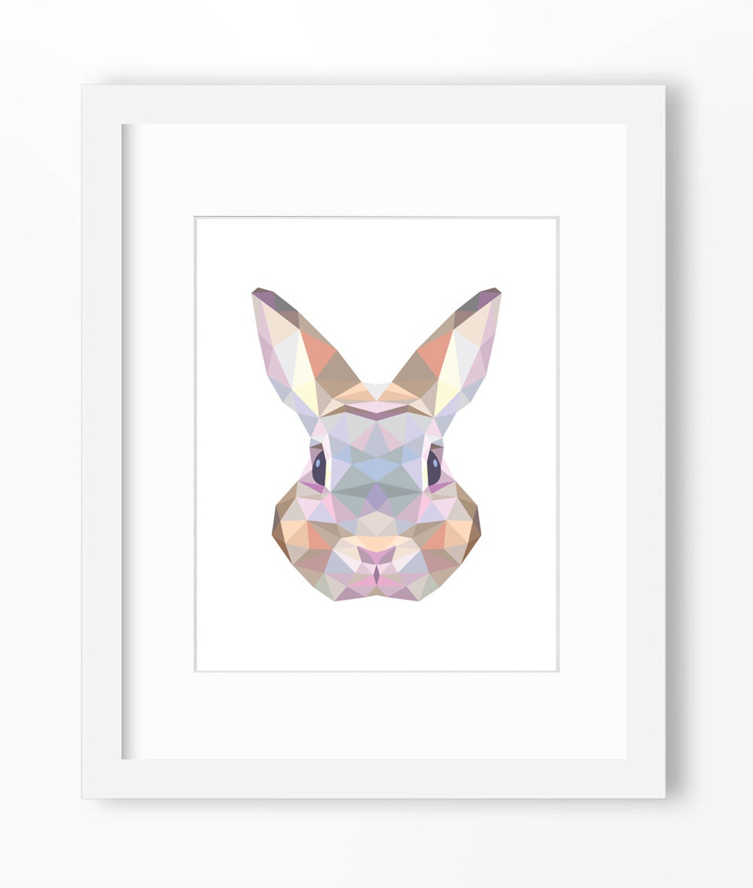 Bunny Print, Rabbit Art, Bunny Wall Art, Geometric Bunny Print,rabbit ...