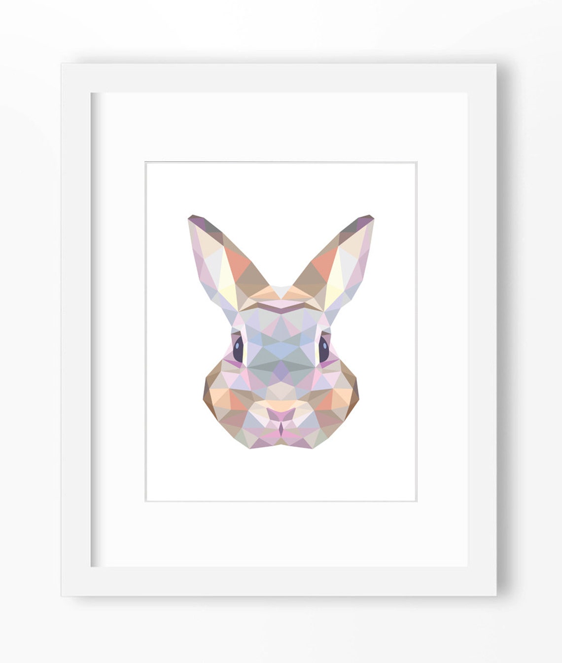 Bunny Print, Rabbit Art, Bunny Wall Art, Geometric Bunny Print,rabbit ...