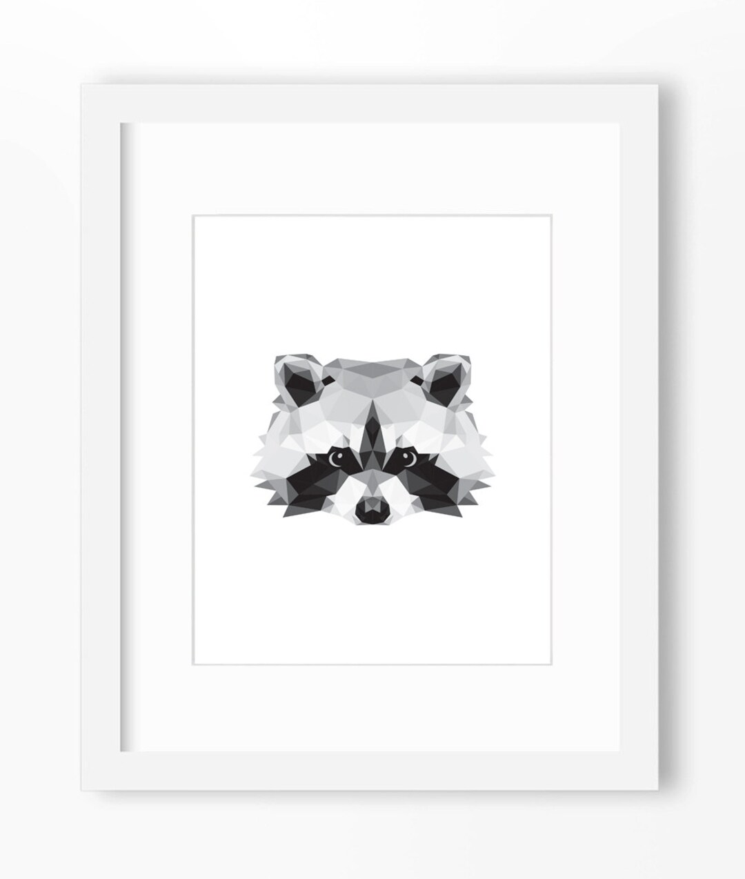 Raccoon Print, Raccoon Art, Raccoon Wall Art, Geometric Raccoon Print ...