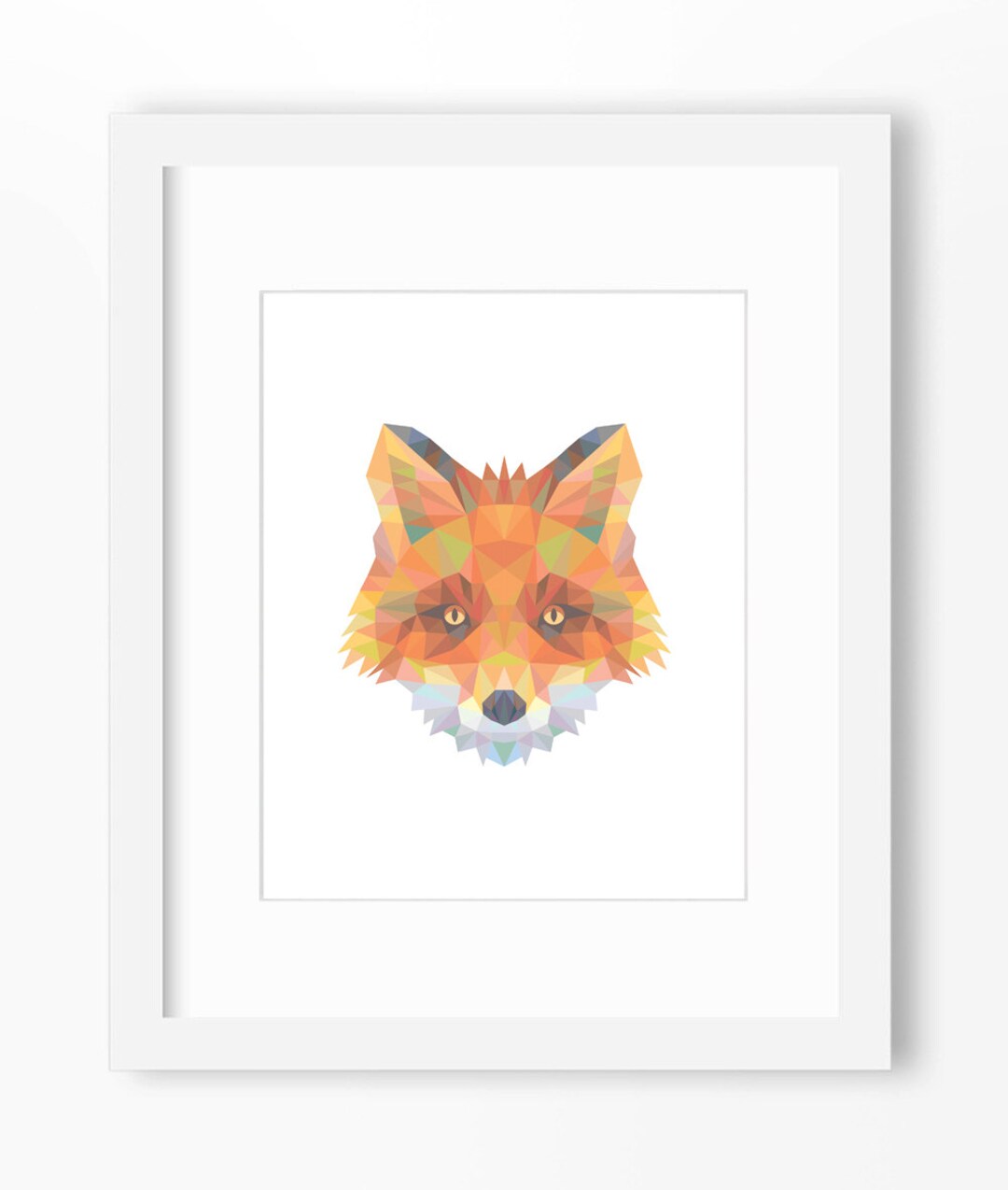 Fox Print, Fox Art, Fox Wall Art, Geometric Fox Print, Fox Print ...
