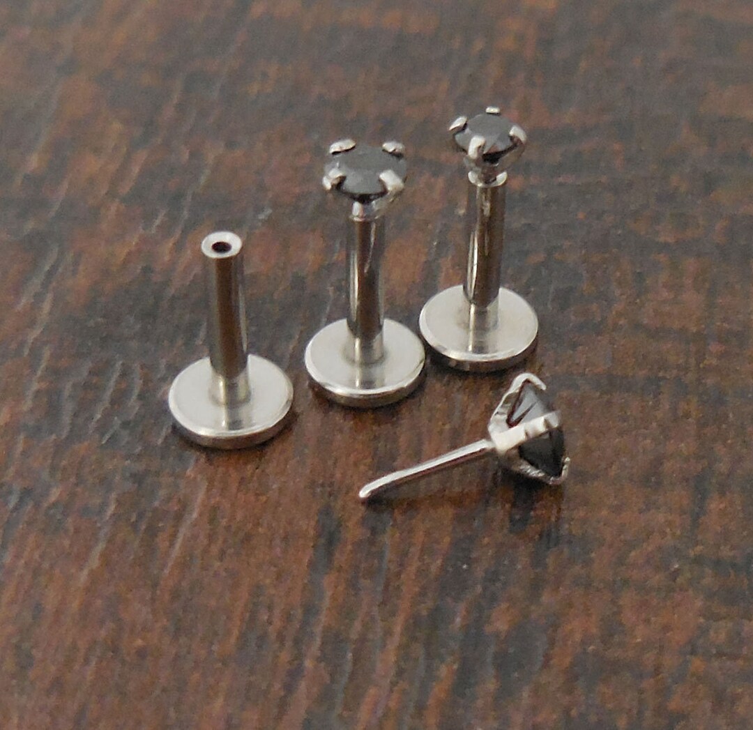 16g 2,2.5,3mm Tragus 6mm-8mm Threadless Push Pin Labret Triple Tragus ...