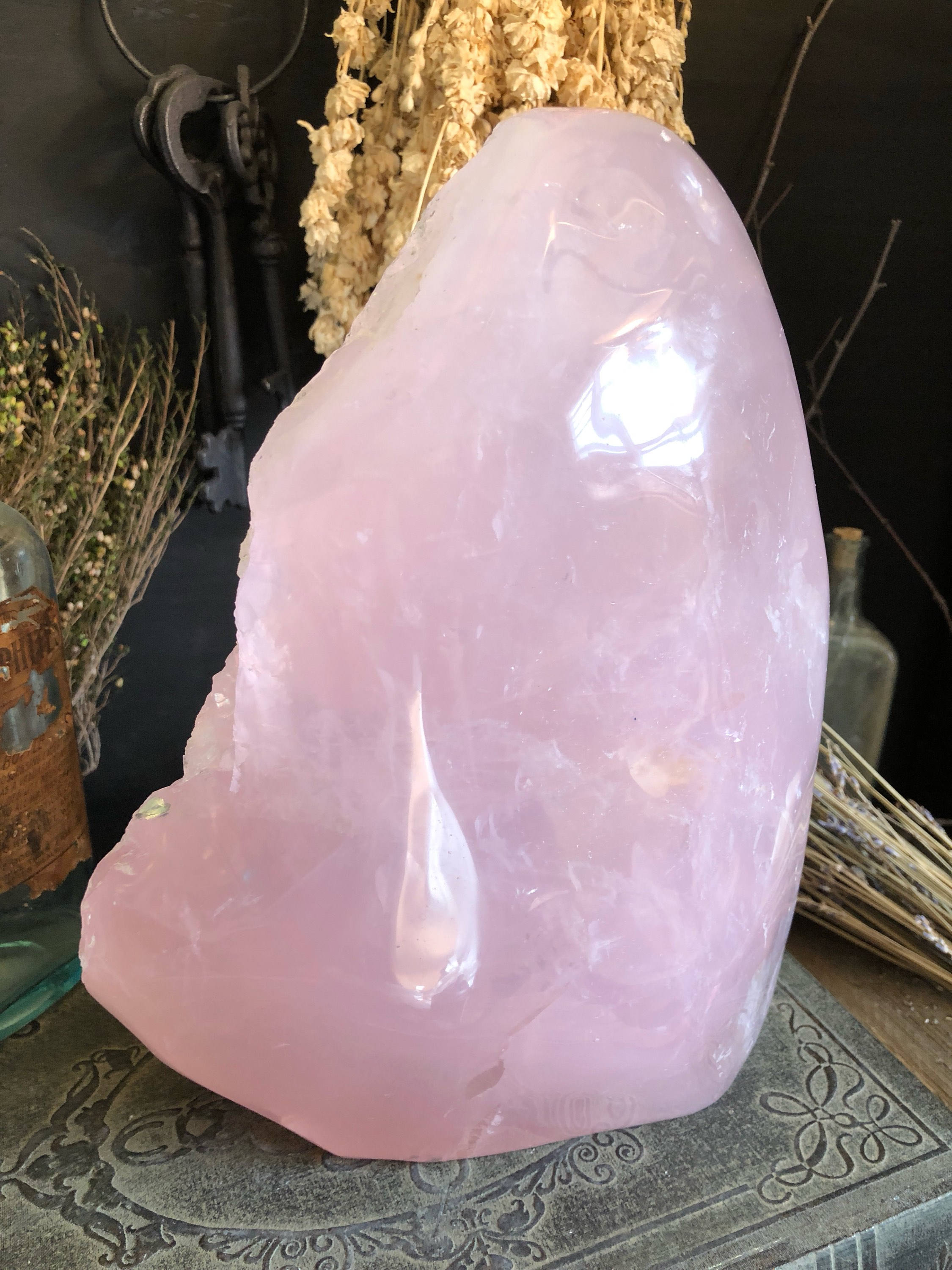 Large Rose Quartz Polished Rose Quartz Rose Quartz Healing Crystal