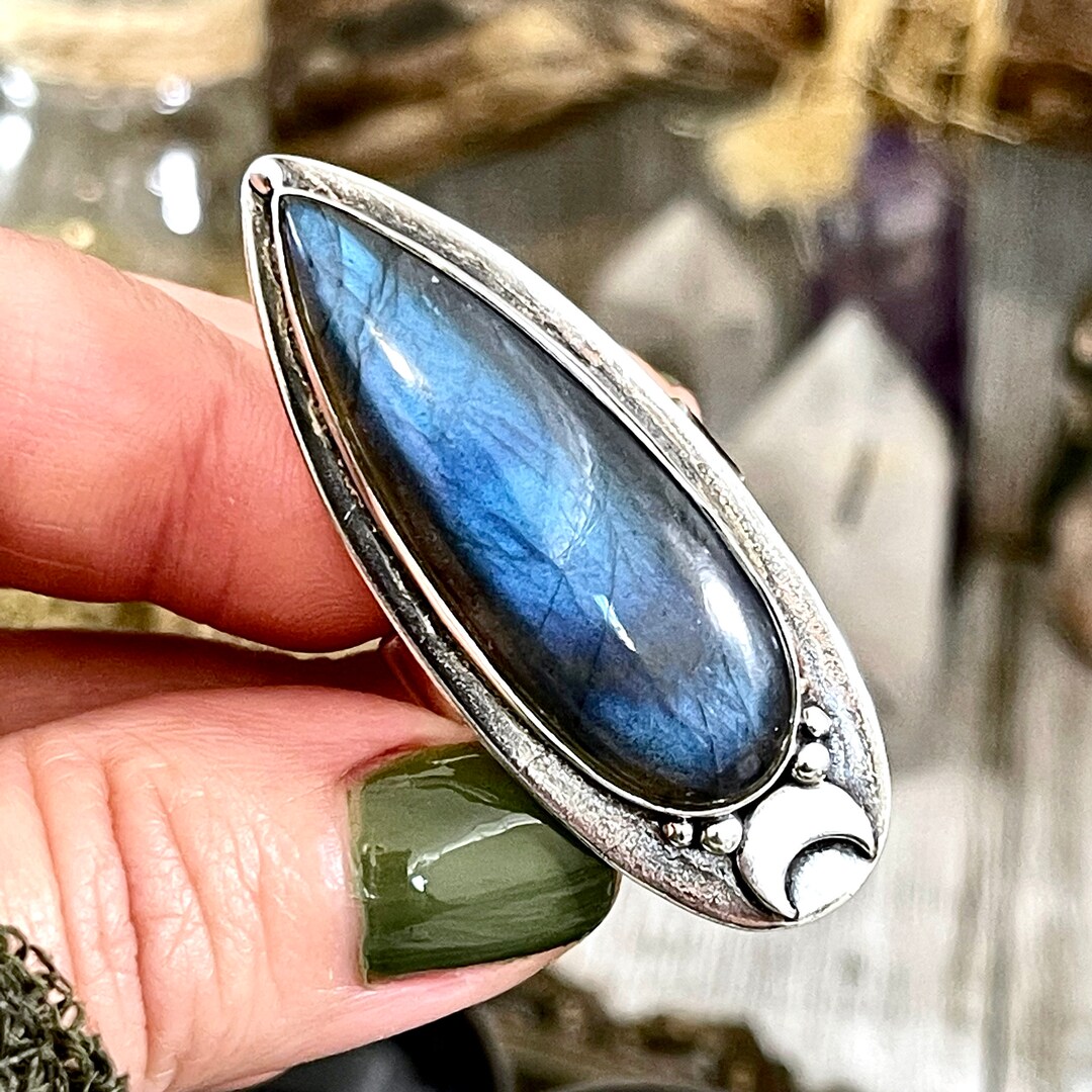 Magic Moons Labradorite Ring in Solid Sterling Silver / Designed by ...